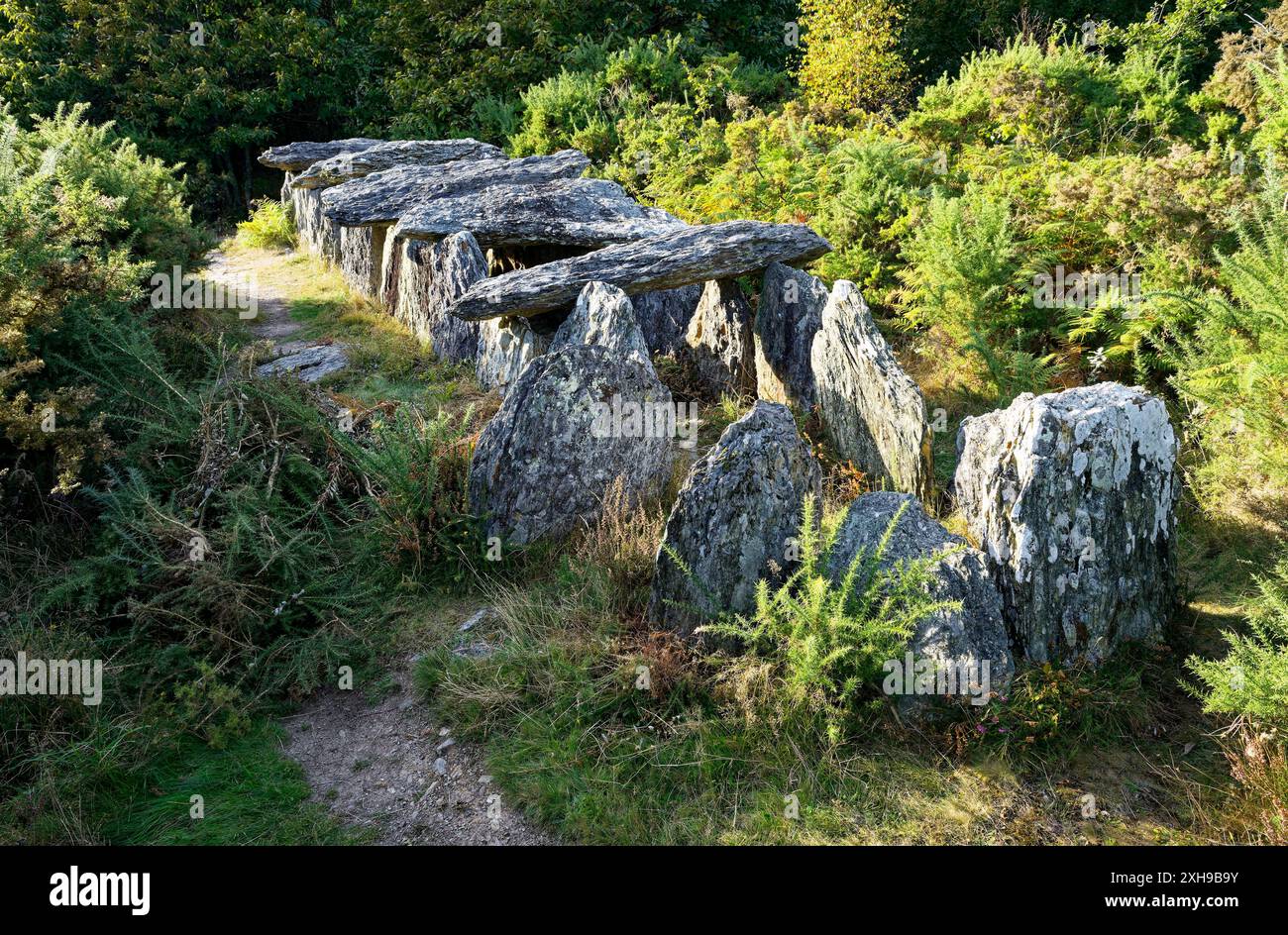 Saint-Just, Brittany, France. Prehistoric passage grave allee couverte ...