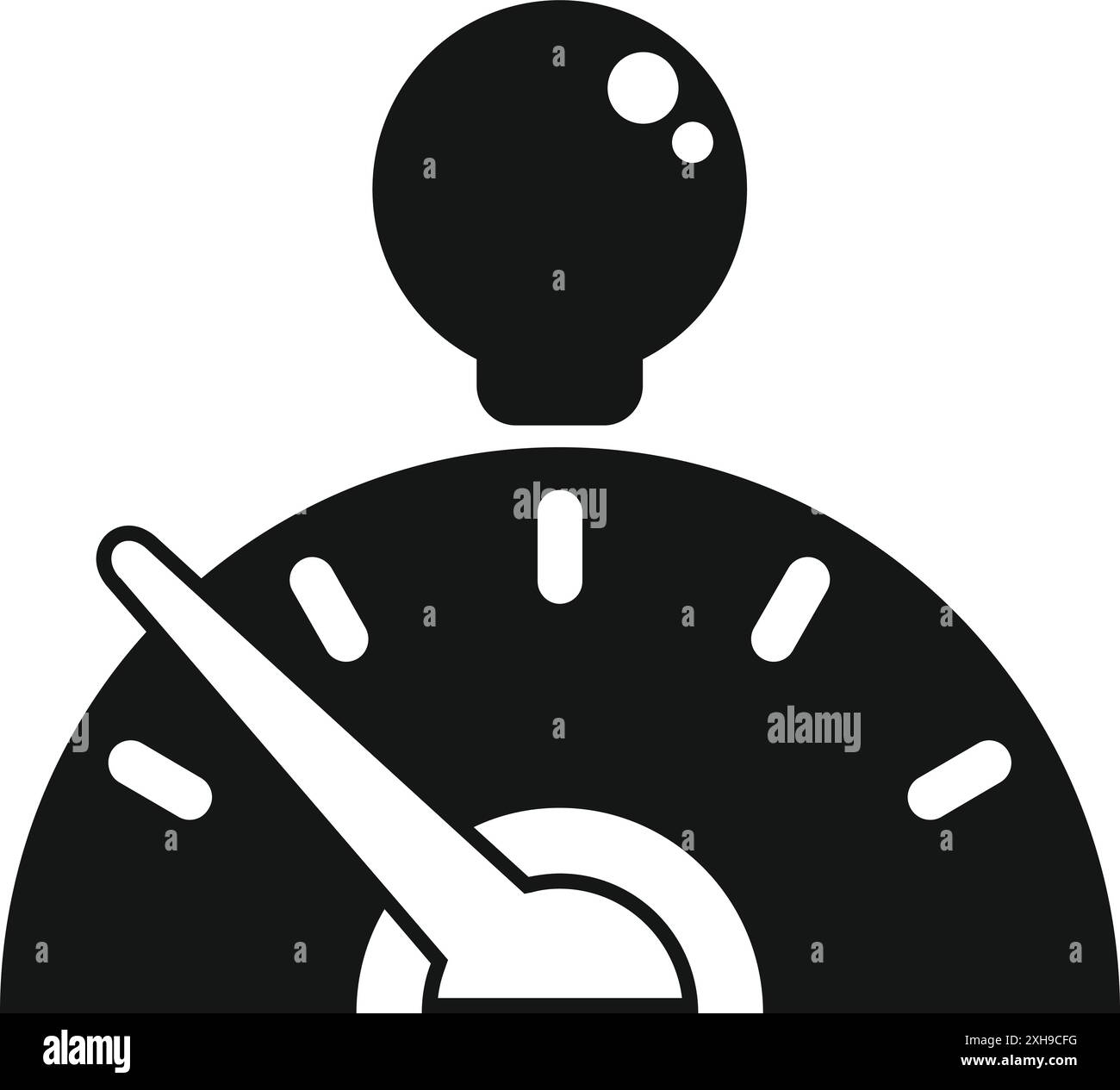 Black And White Icon Of A Speedometer Measuring Employee Performance Stock Vector Image And Art