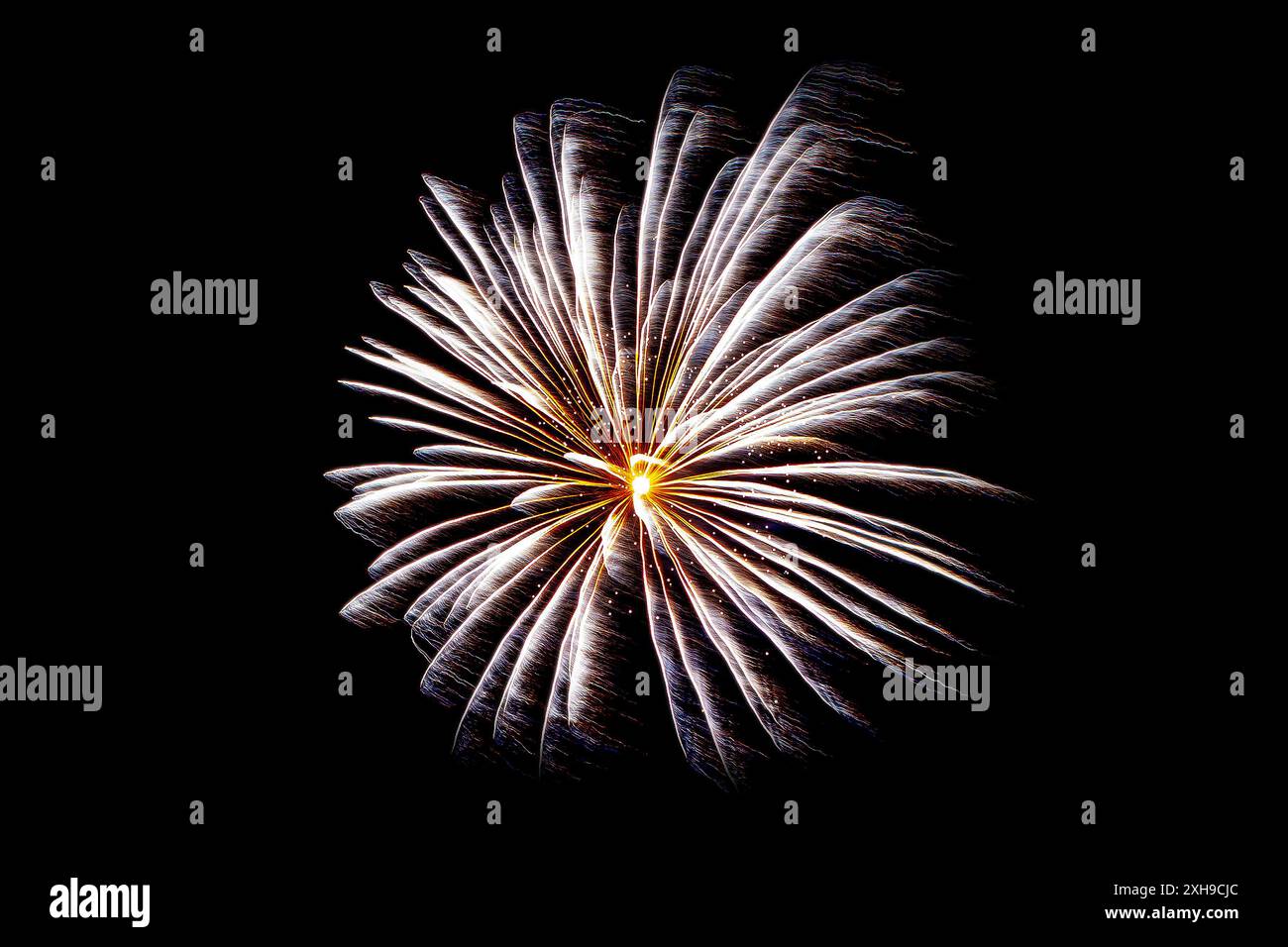 Colourful firework display celebrating Guy Fawkes night in London Stock ...