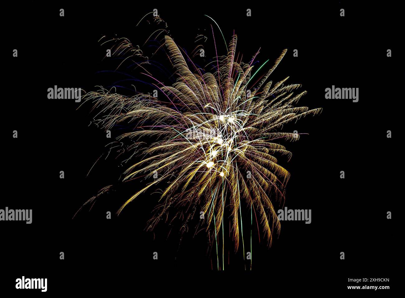 Colourful firework display celebrating Guy Fawkes night in London Stock ...