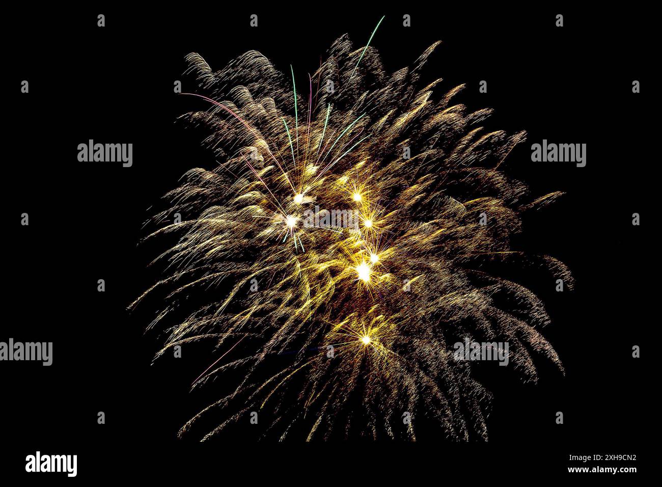 Colourful firework display celebrating Guy Fawkes night in London Stock ...