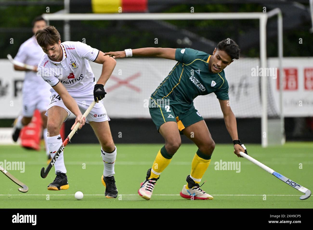 Kortrijk, Belgium. 12th July, 2024. Belgium's Antoine Kina and South ...