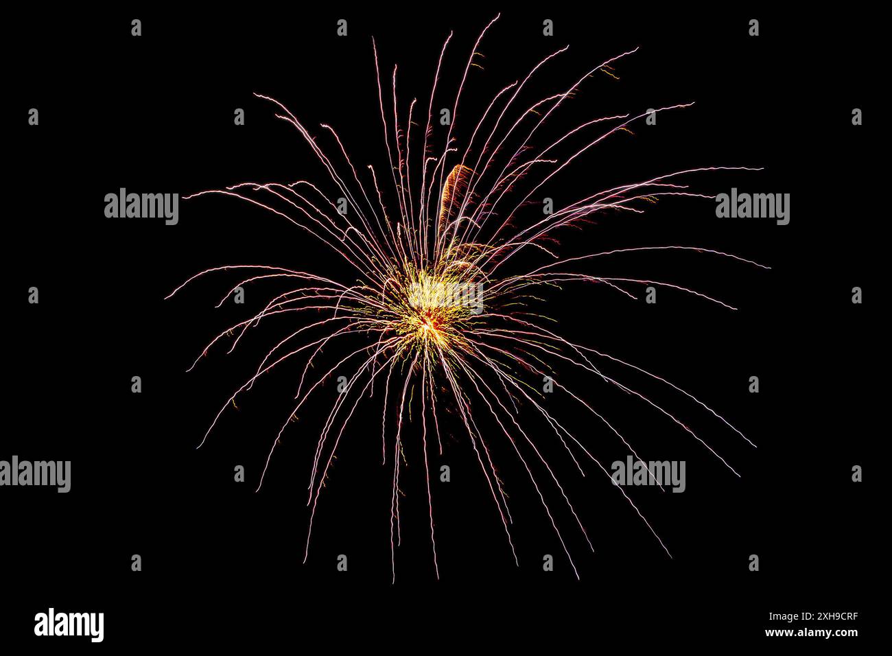 Colourful firework display celebrating Guy Fawkes night in London Stock ...
