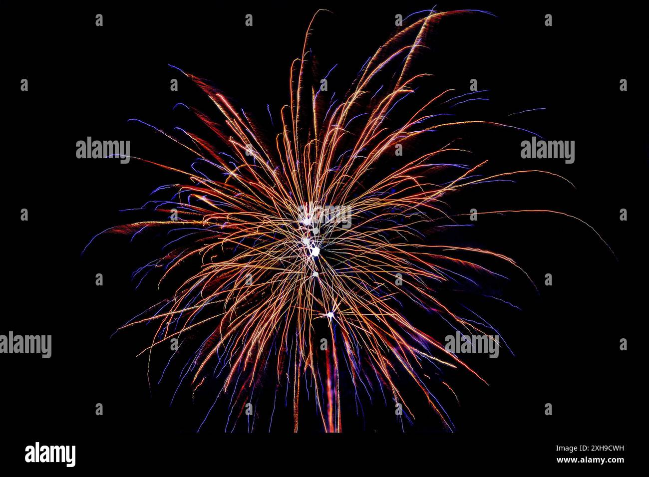 Colourful firework display celebrating Guy Fawkes night in London Stock ...