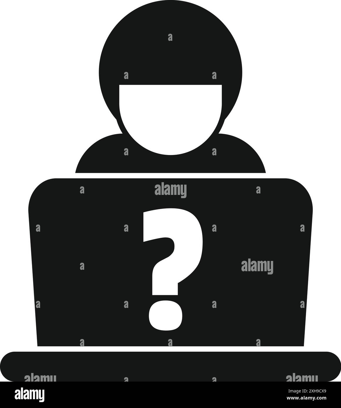 Laptop cyber security on screen Black and White Stock Photos & Images ...