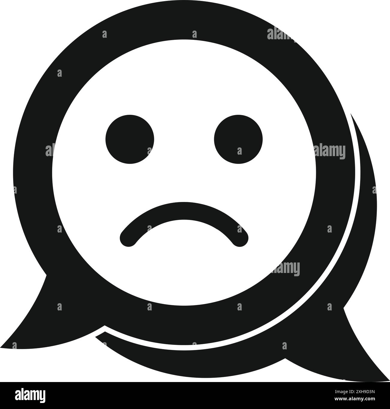 Depressed emoticon Black and White Stock Photos & Images - Alamy