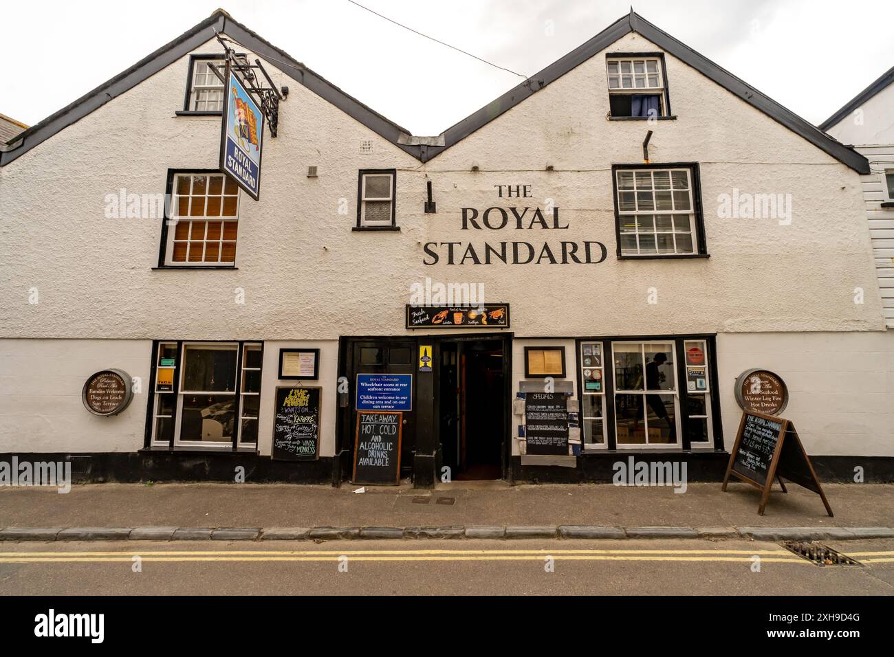 The exterior of the Royal Standard pub and restaurant in the seaside ...