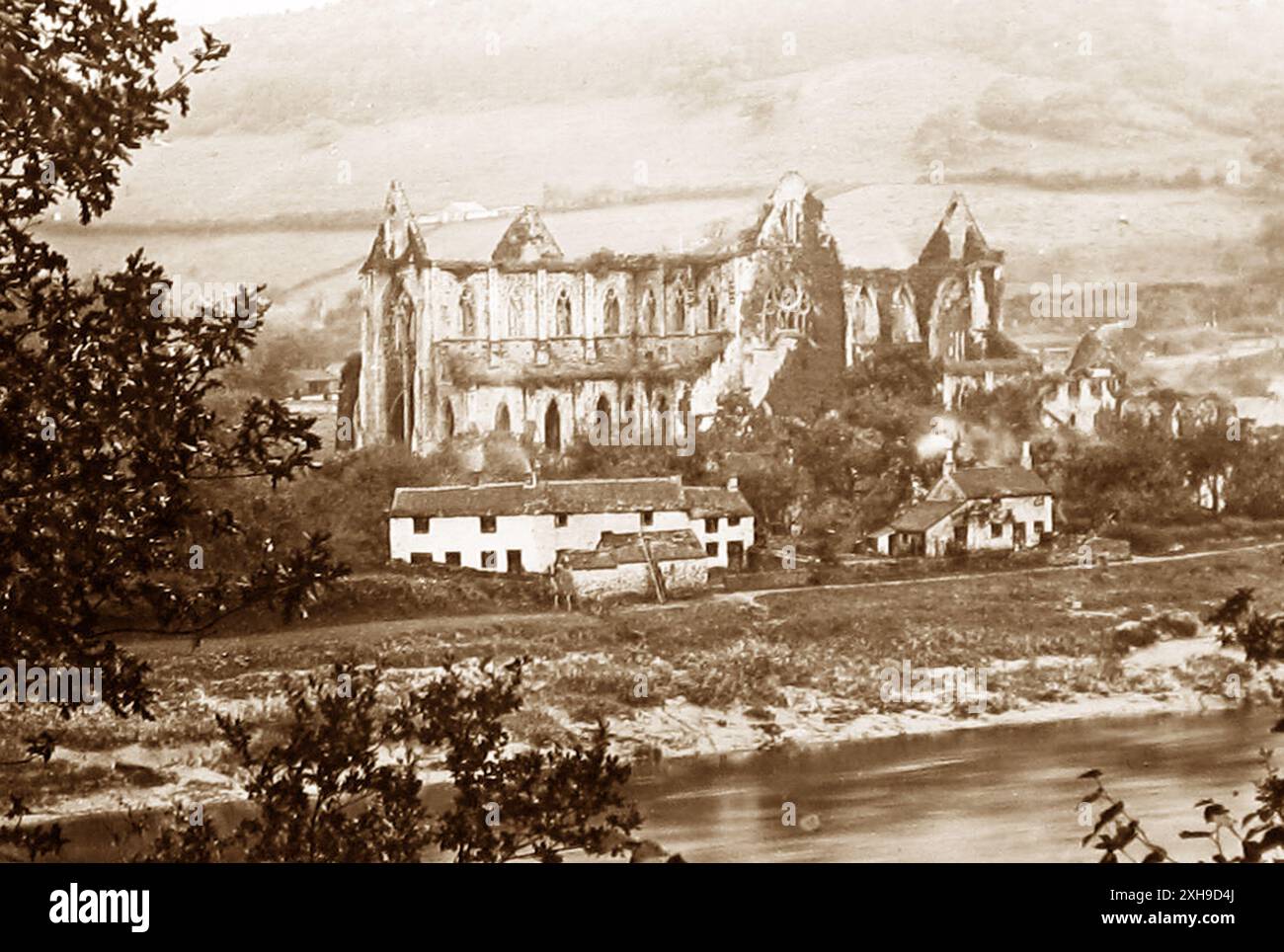 Tintern Abbey, Victorian period Stock Photo - Alamy