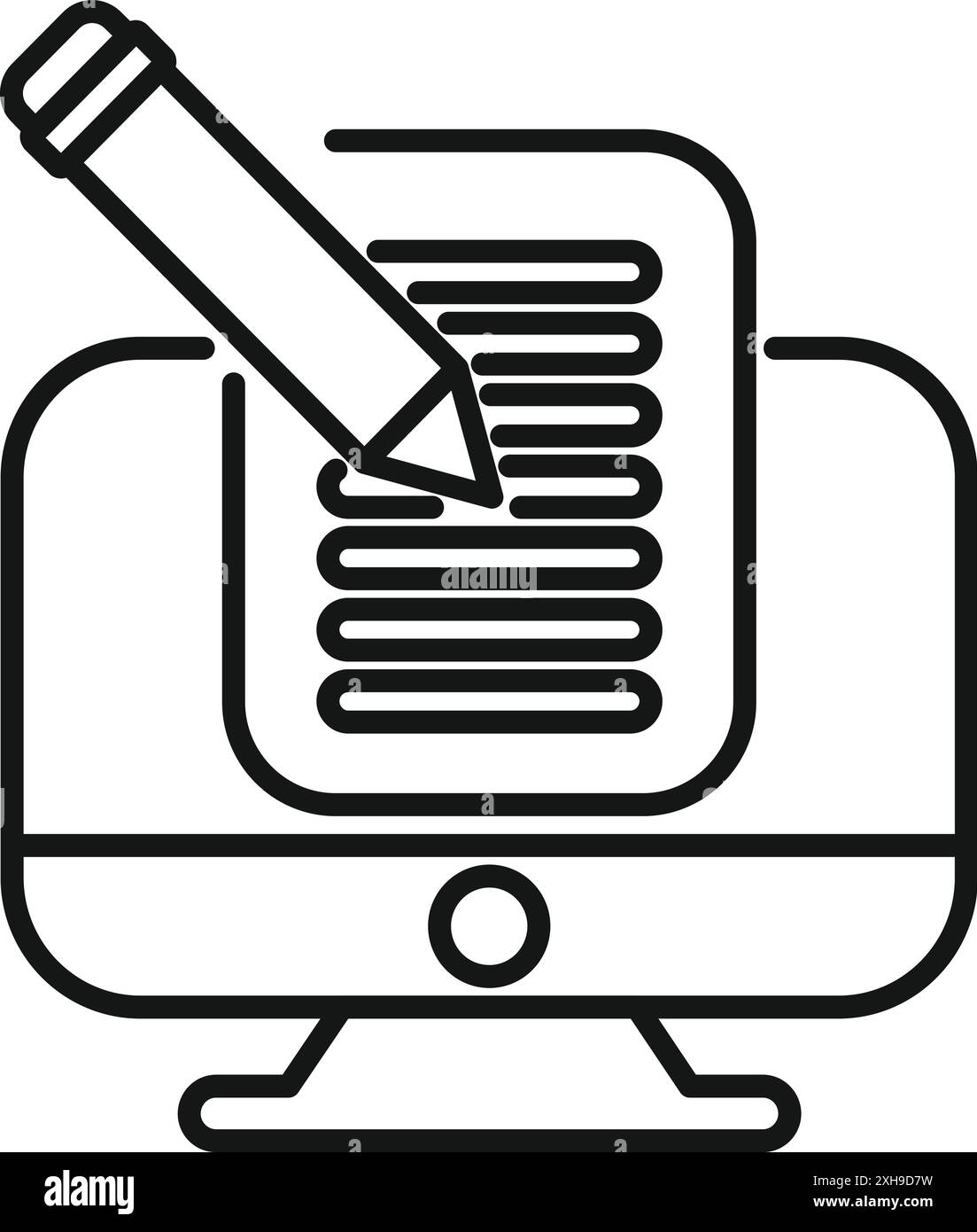 Writer work computer on Black and White Stock Photos & Images - Alamy