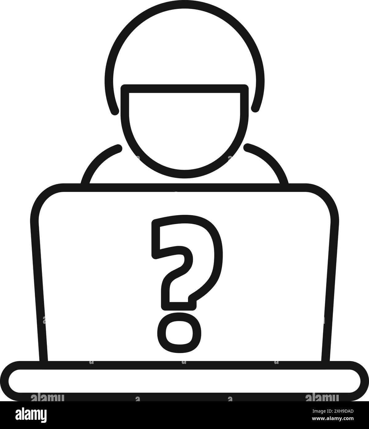 Laptop bug question mark Stock Vector Images - Alamy