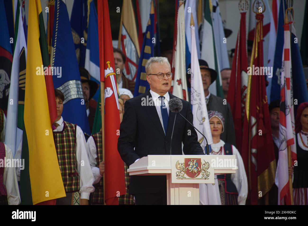 Vilnius, Lithuania. 12th July, 2024. Lithuanian President Gitanas ...