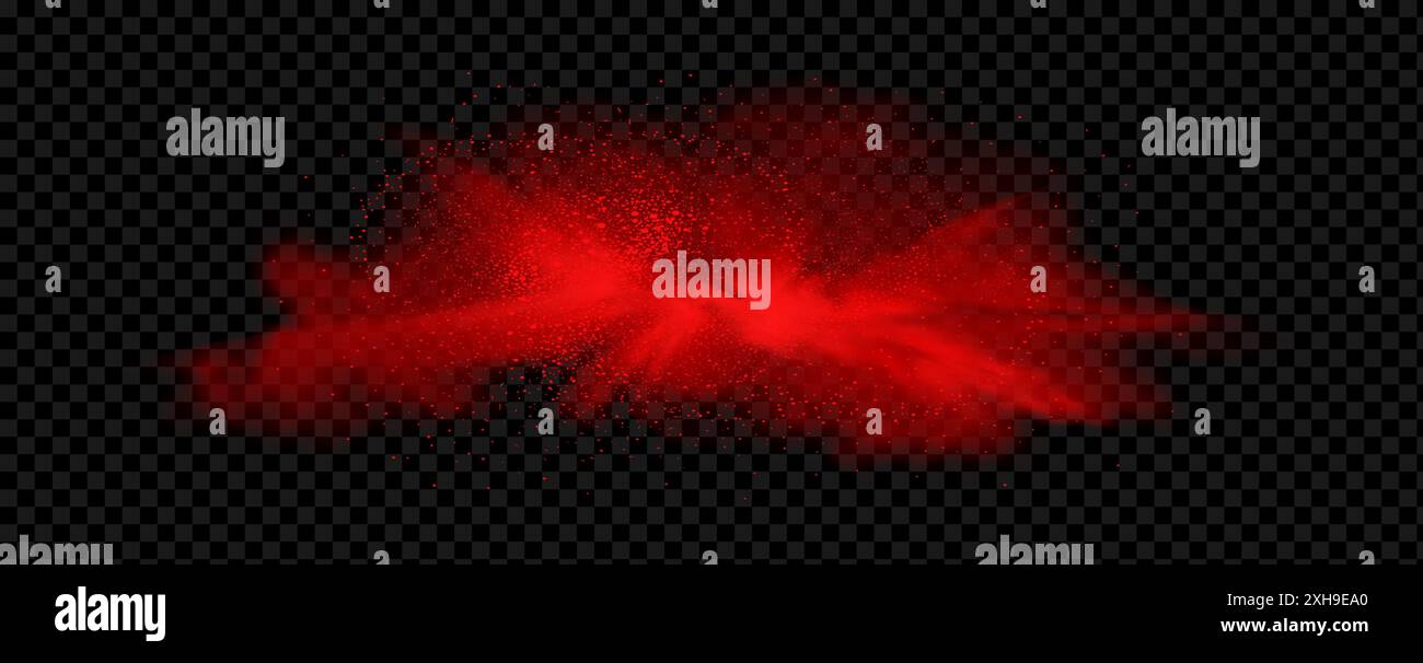 Overlay effect of chili or paprika spice splatters. Vector realistic ...