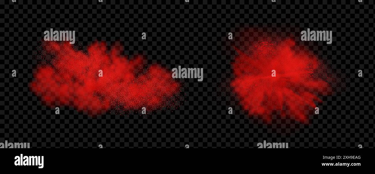 Overlay effect of chili or paprika spice splatters. Vector realistic ...