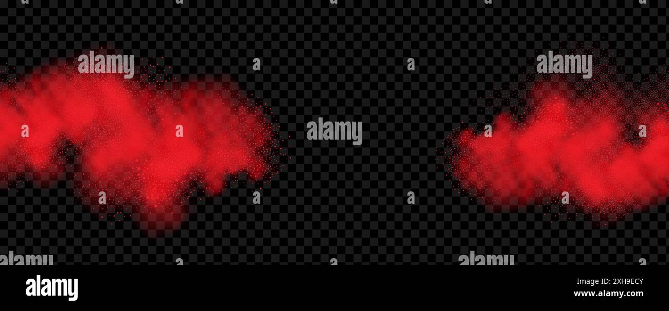Overlay effect of chili or paprika spice splatters. Vector realistic ...