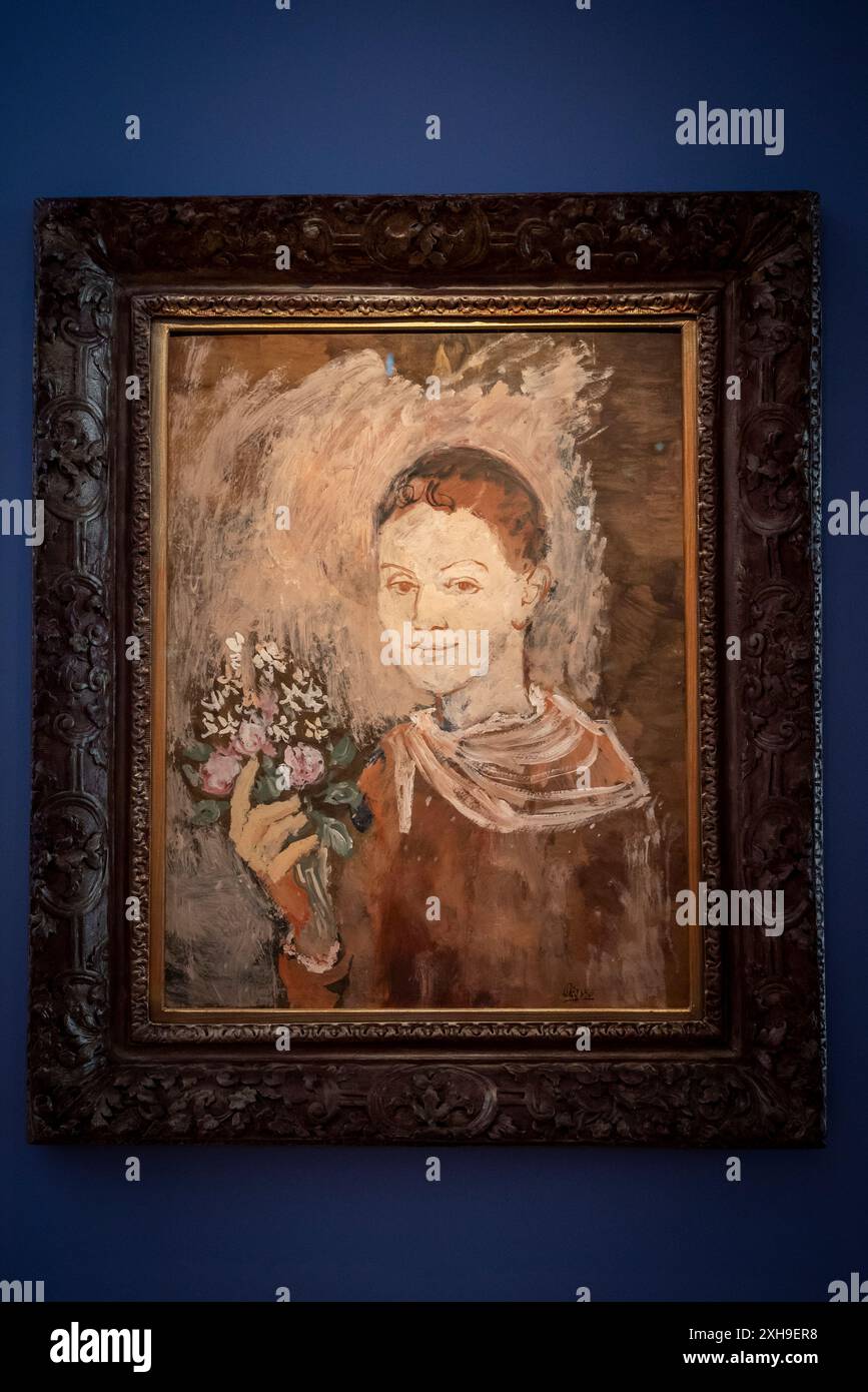 Pablo Picasso painting 'Young Man with Bouquet', 1905, Basil & Elise ...