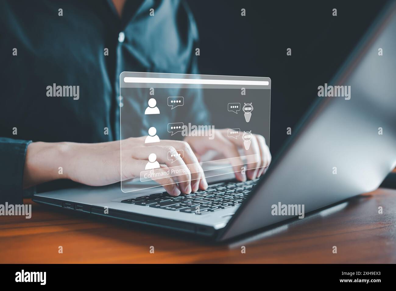 AI tech, Chat with AI, Artificial Intelligence. Man using technology ... AI tech, Chat with AI, Artificial Intelligence. Man using technology ...