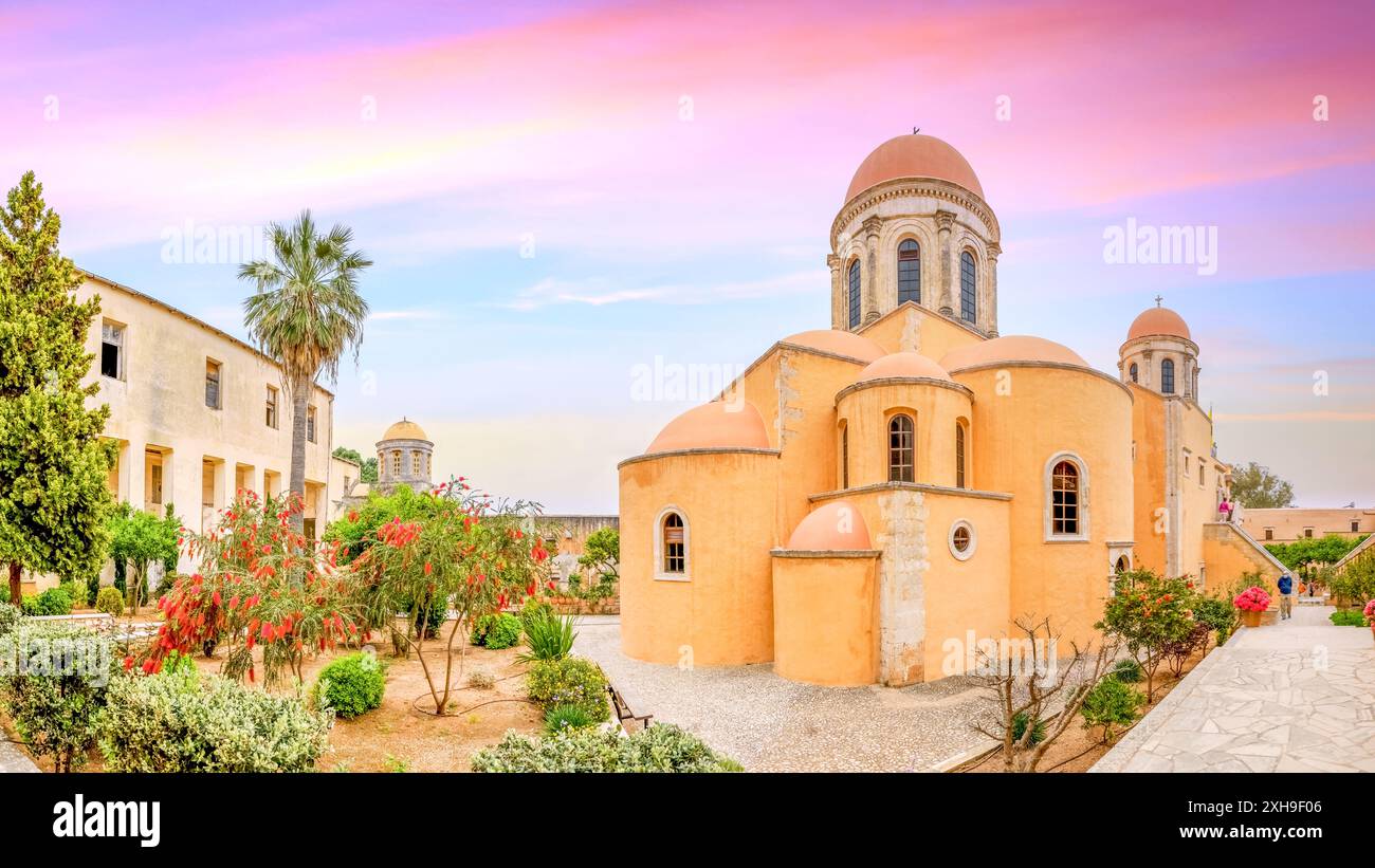 Abbey Holy Trinity, Meteor, Island Crete, Greece Stock Photo - Alamy