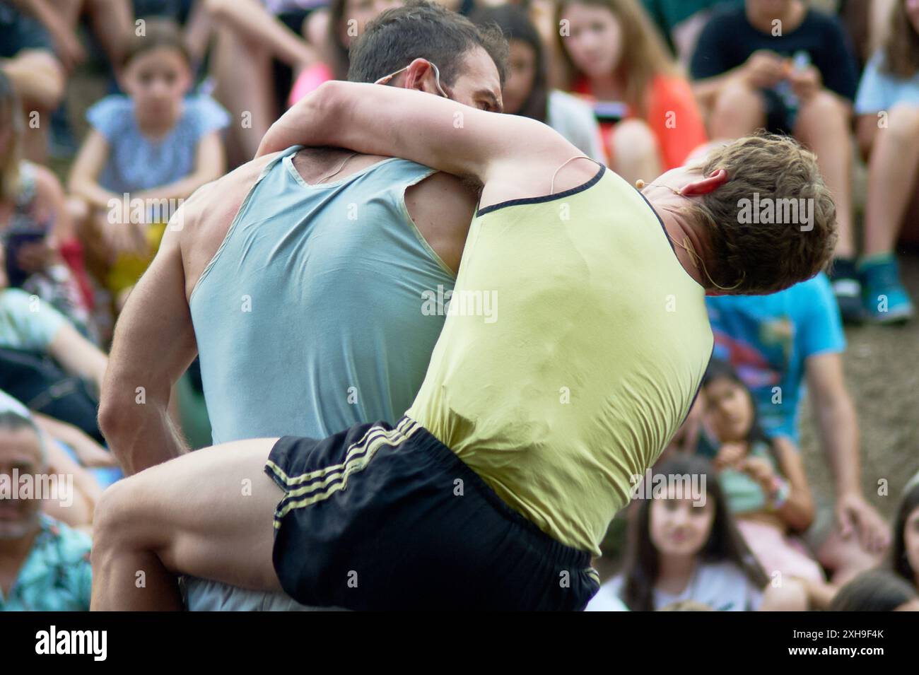 Viladecasn, SPAIN - JULY 11, 2024: Scene from a sports event where two ...