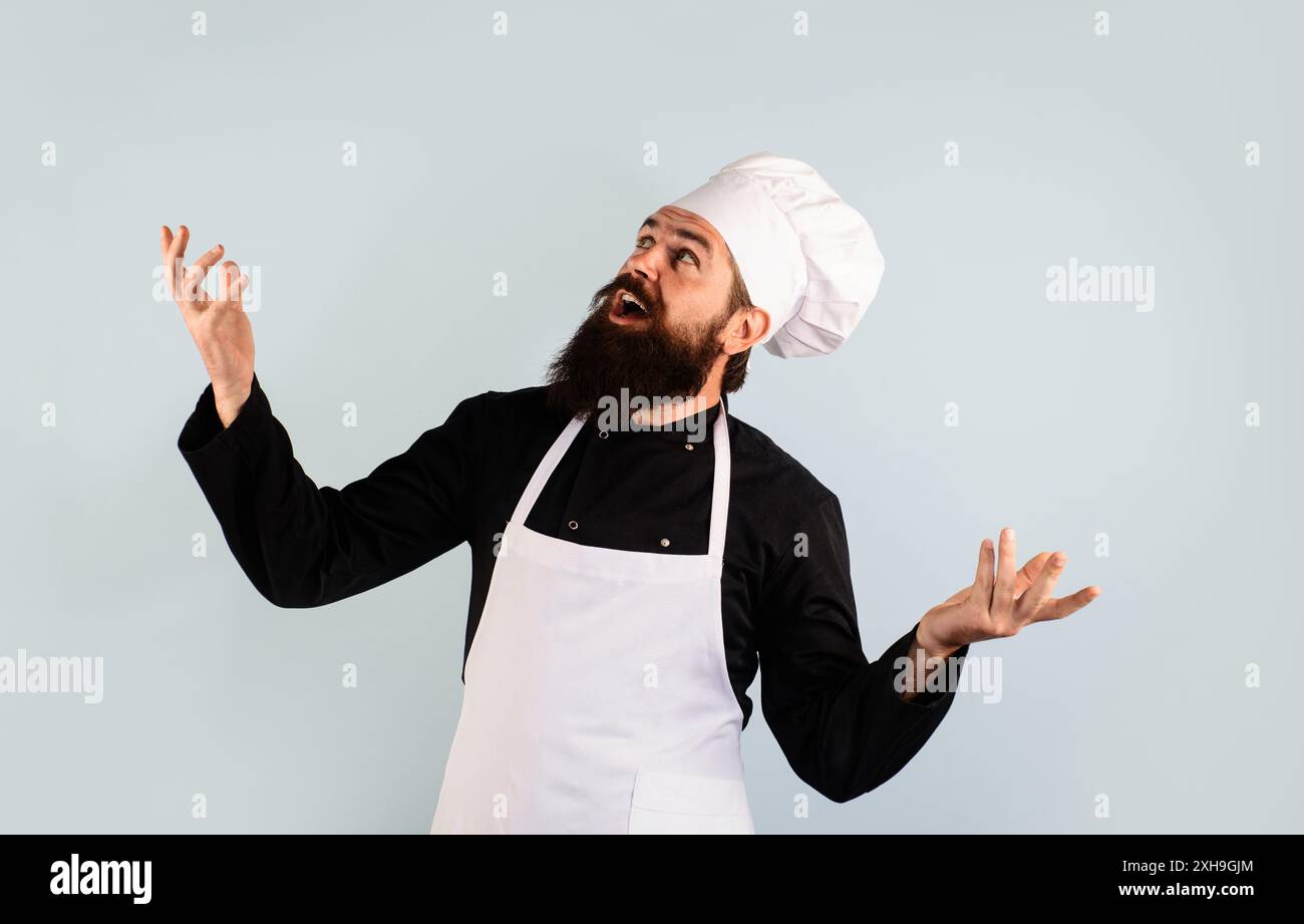 Professional chef. Portrait of smiling male chef, cook or baker in ...