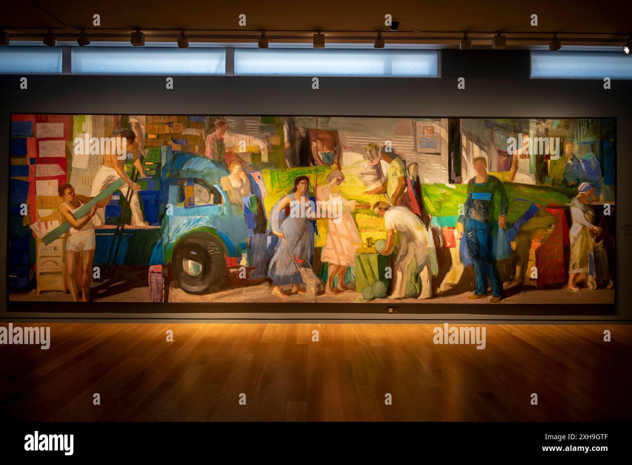 Panayiotis Tetsis painting 'Street Market', 1981, Basil & Elise ...