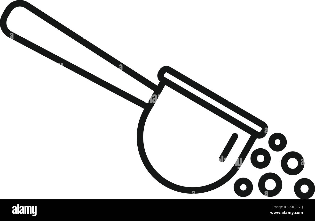 Coffee powder scoop pouring ground coffee, perfect for cafe and ...