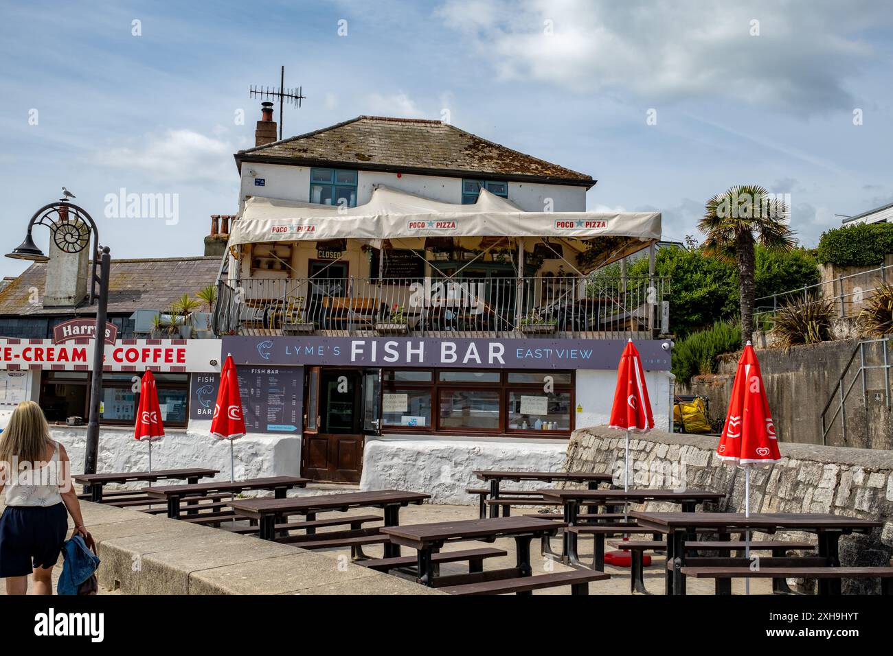 The exterior of Lyme's Fish Bar chippy on the esplanade in the seaside ...