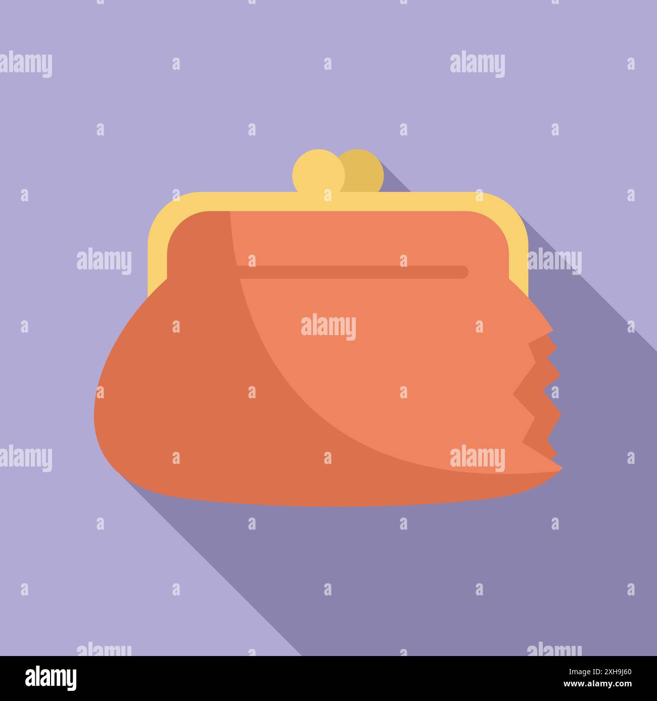 Old broken empty wallet is representing the concept of poverty Stock ...