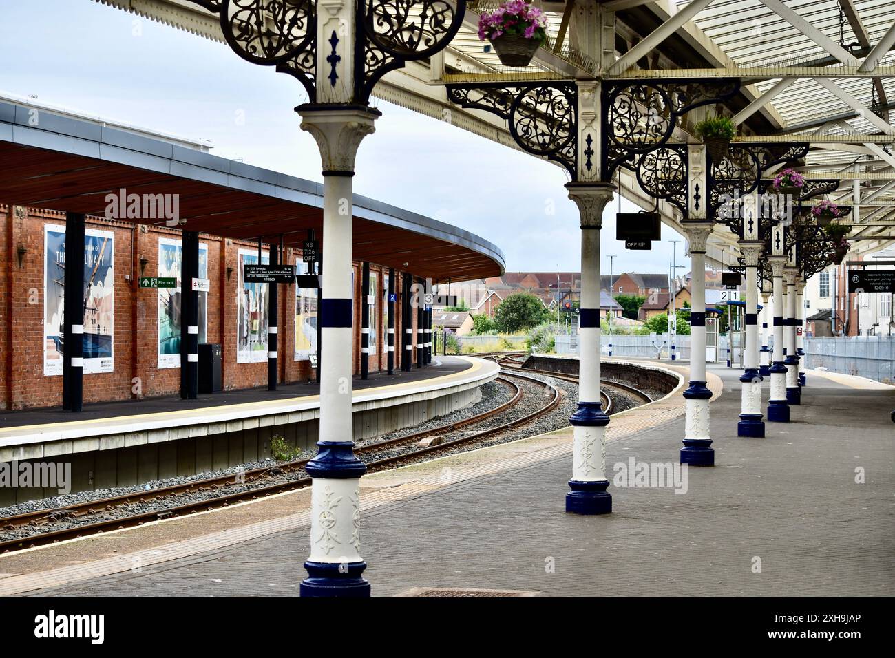 The platforms and tracks pictured at Hartlepool Railway station in ...
