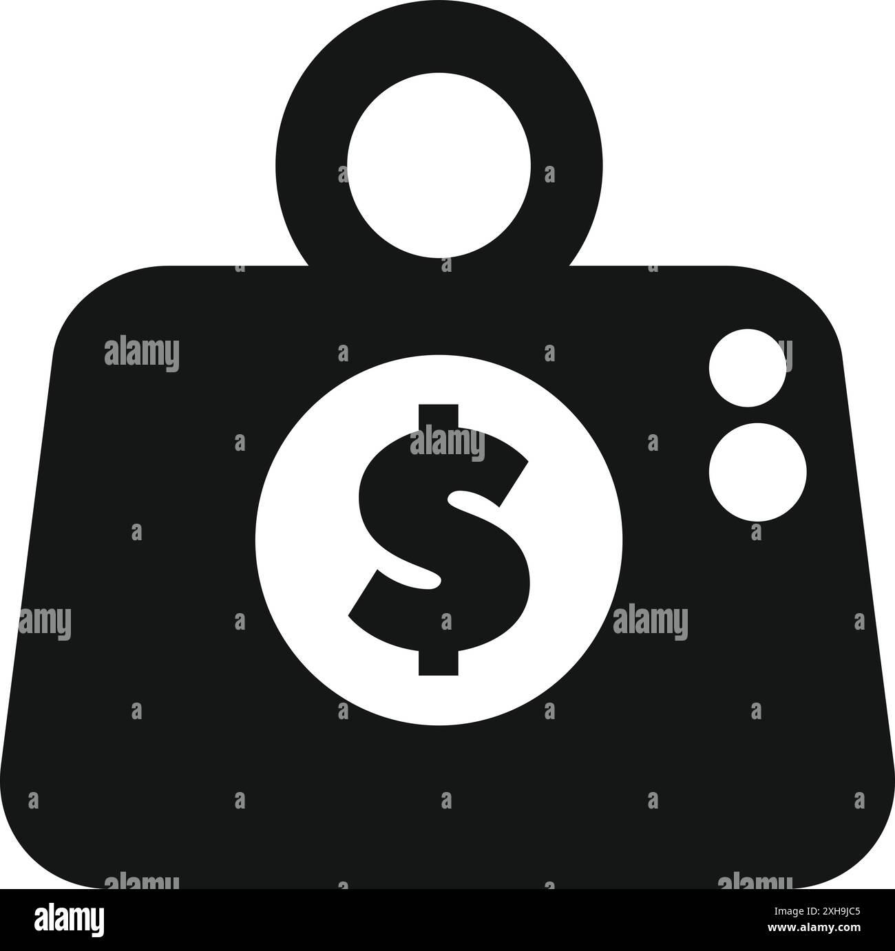 Simple money bag icon representing wealth, savings, and financial ...