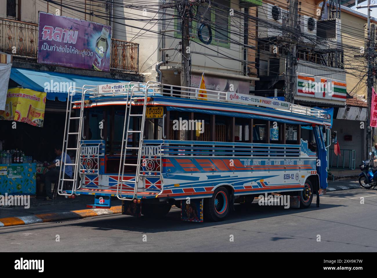 A picture of a colorful bus in Phuket town Stock Photo - Alamy