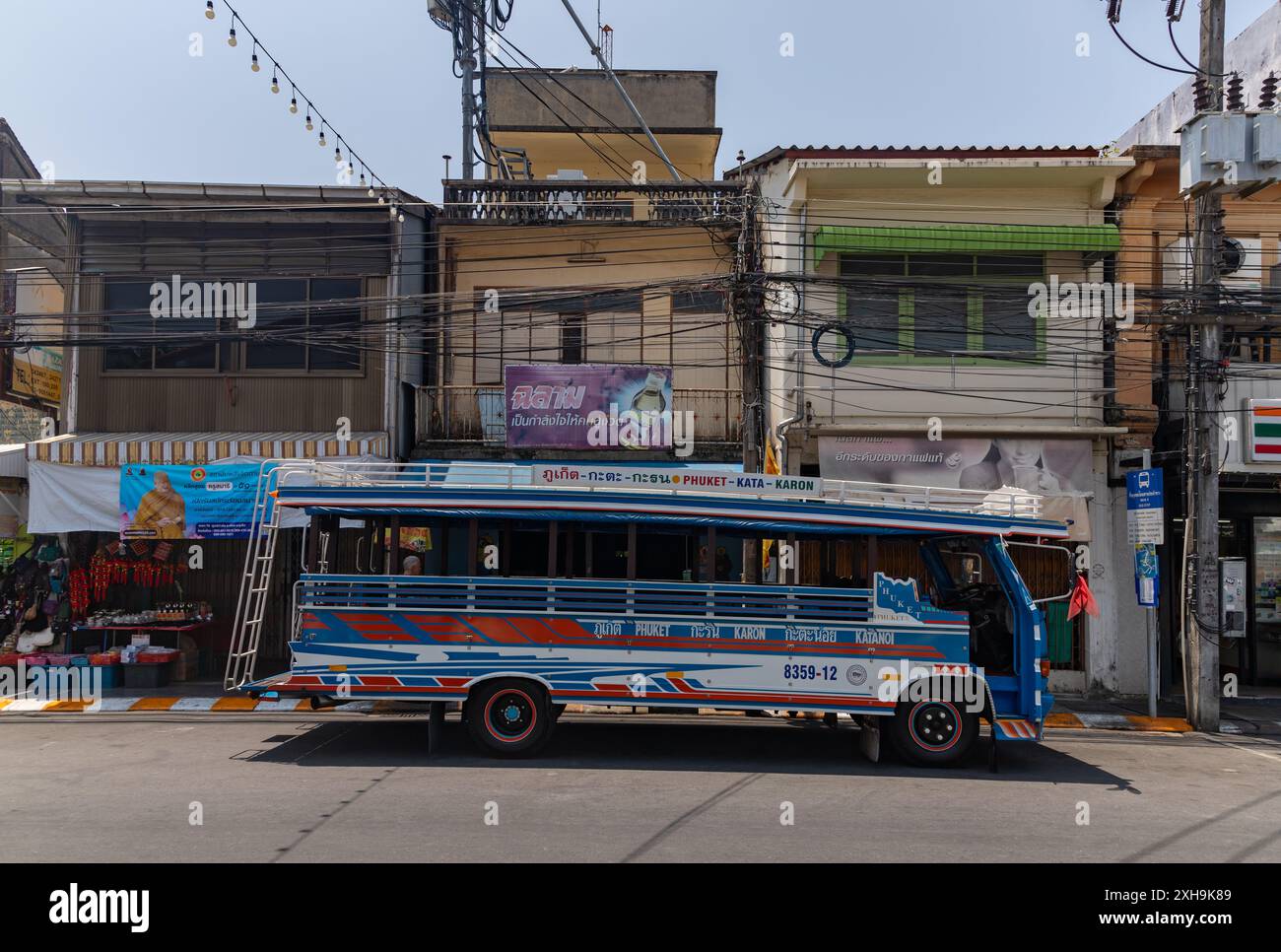 A picture of a colorful bus in Phuket town Stock Photo - Alamy