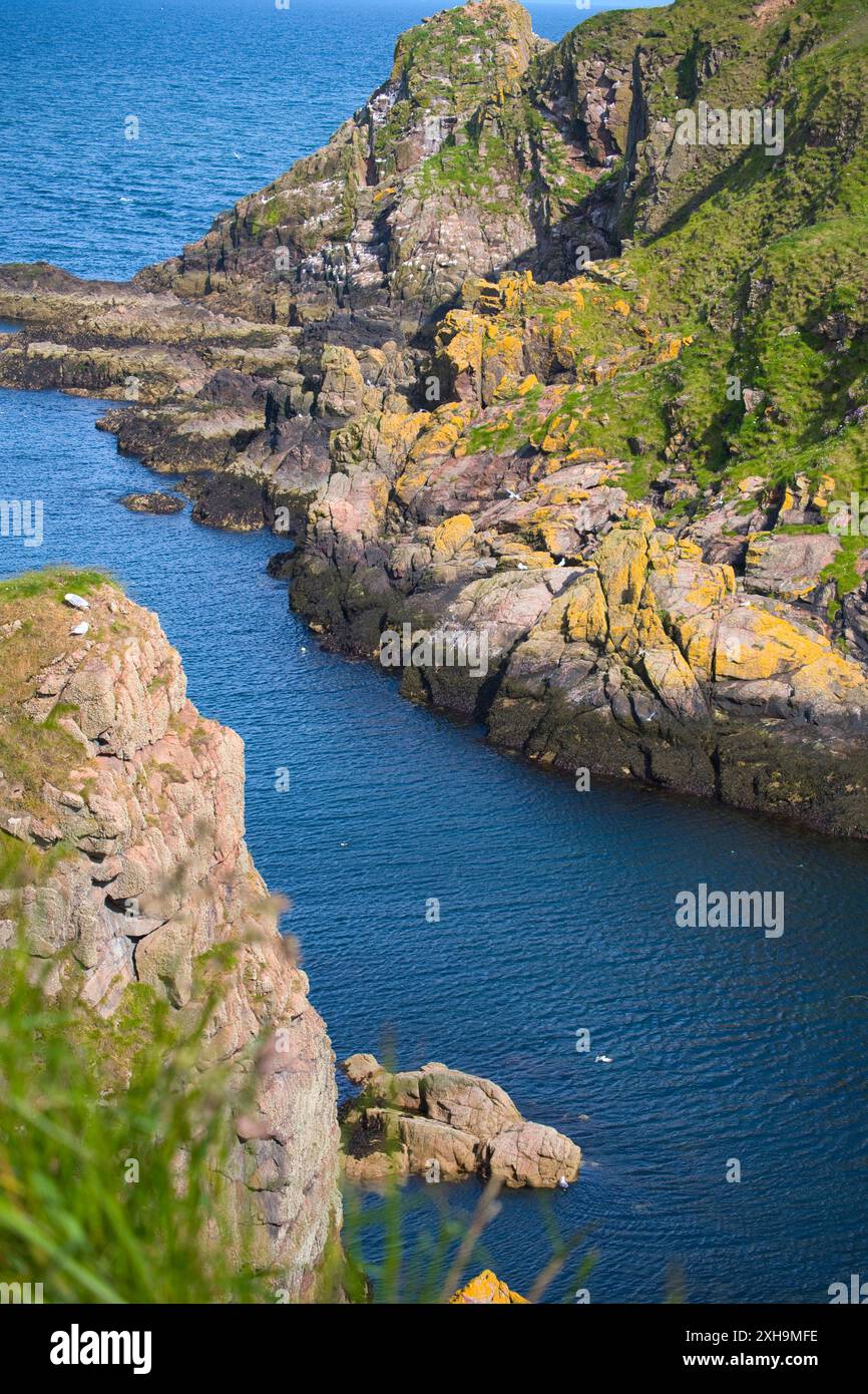 Bullers of Buchan during sunny day,Scotland Stock Photo - Alamy