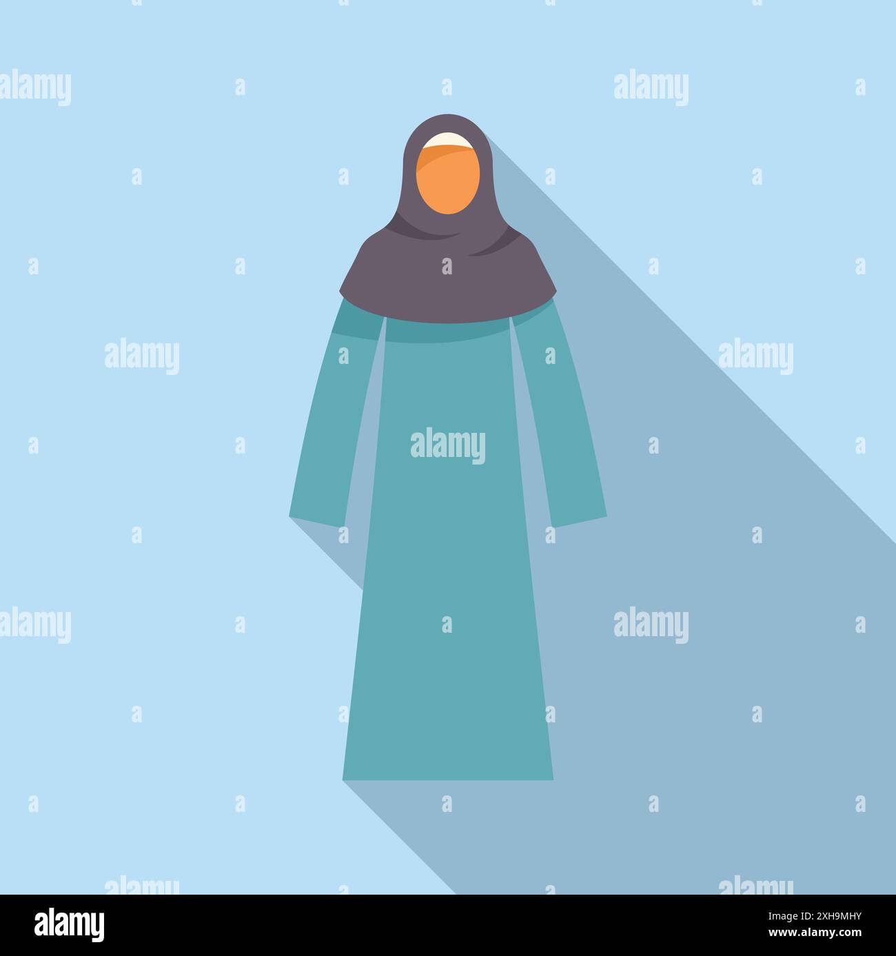 Muslim woman wearing traditional clothes and hijab standing posing for ...