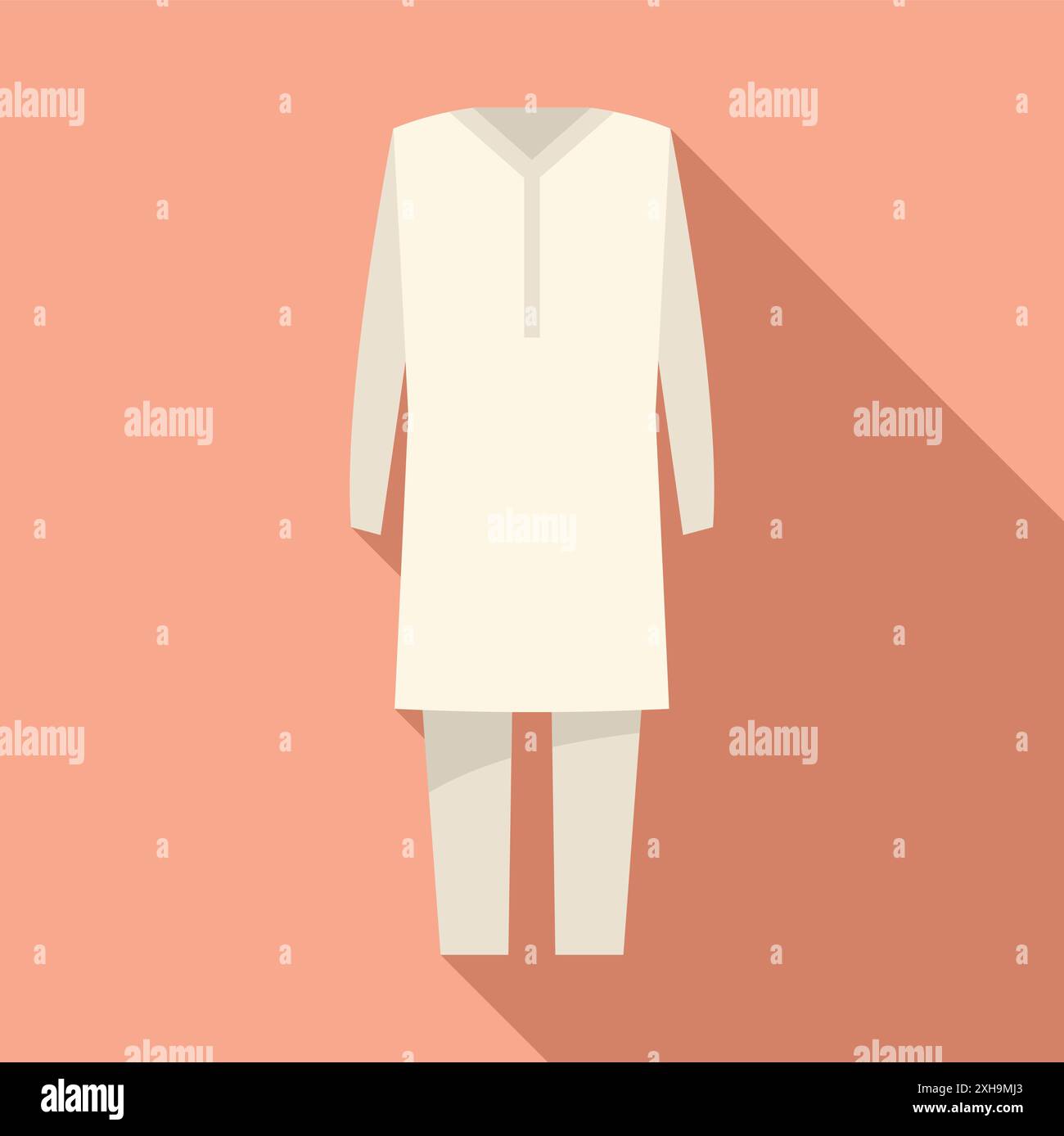 Traditional white kurta pajama suit worn by muslim men, symbolizing ...