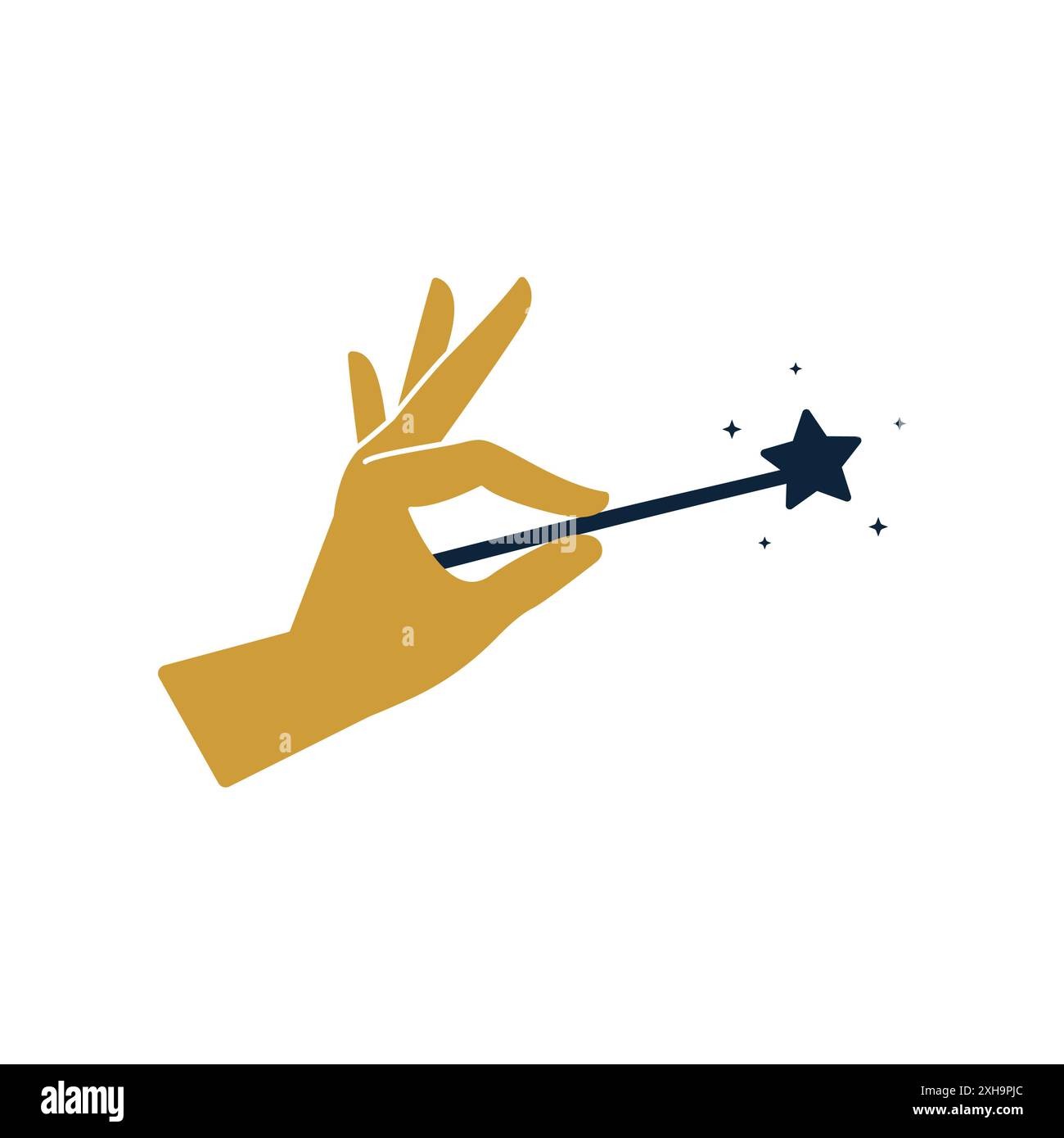 Hand magic wand symbol isolated on white background Stock Vector Image ...