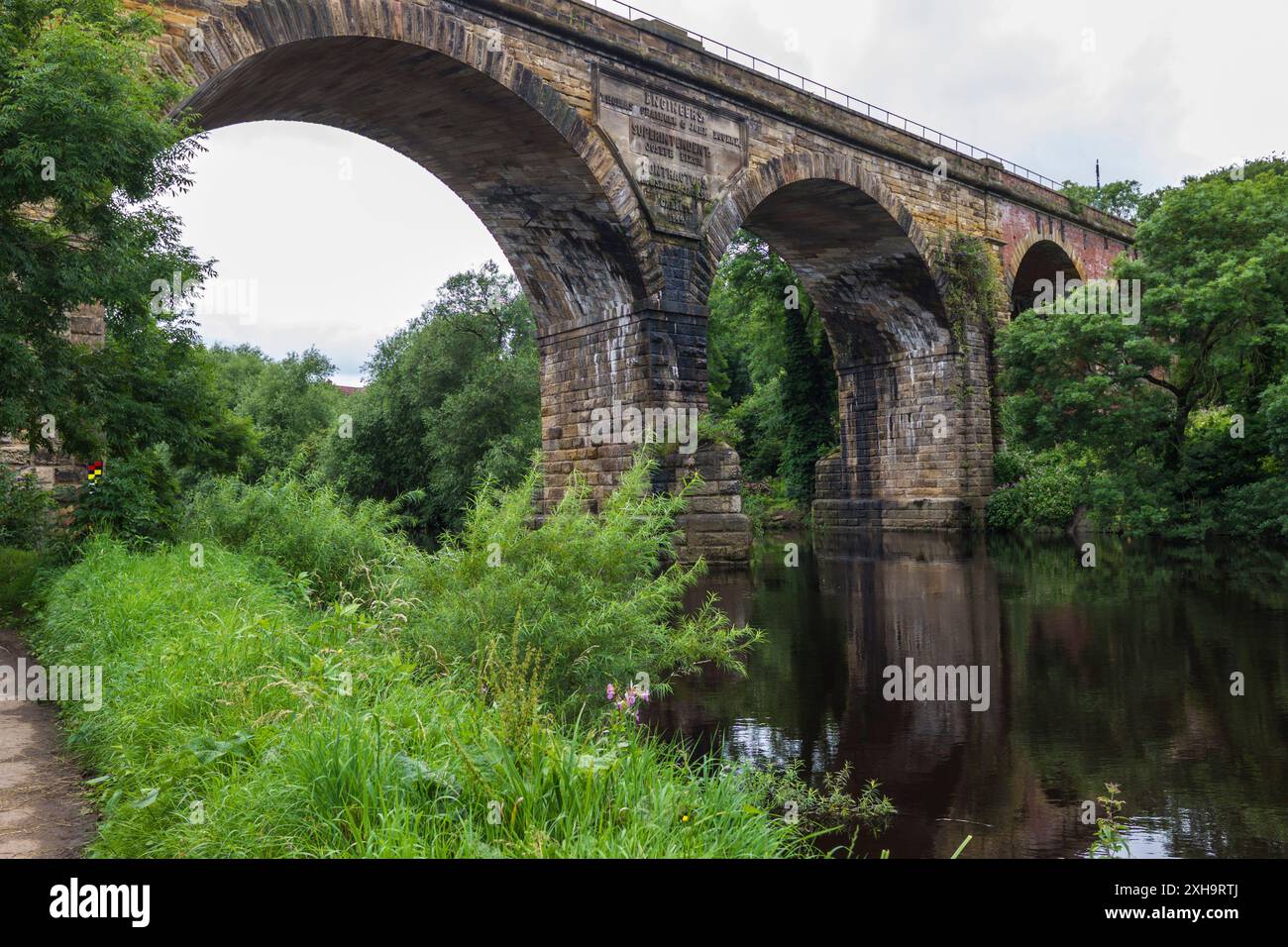 The rail viaduct over the River Tees at Yarm,England,UK Stock Photo - Alamy