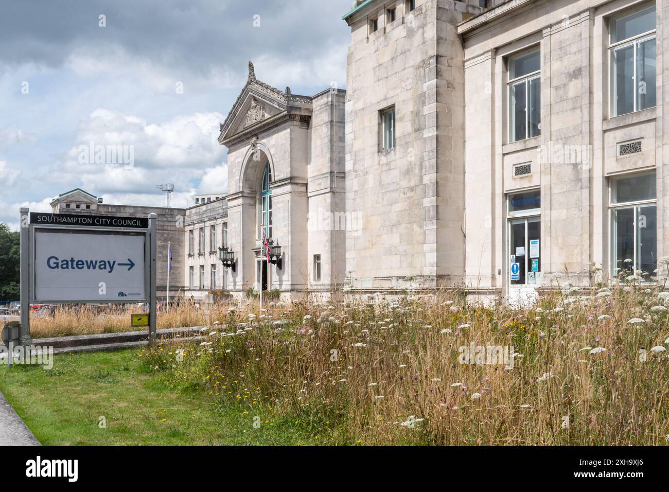 The Civic Centre in Southampton city centre, Hampshire, England, UK, housing Southampton City ...