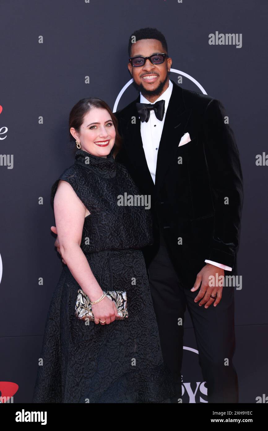 CJ McCollum and Elise McCollum attends the 2024 ESPY Awards at Dolby ...