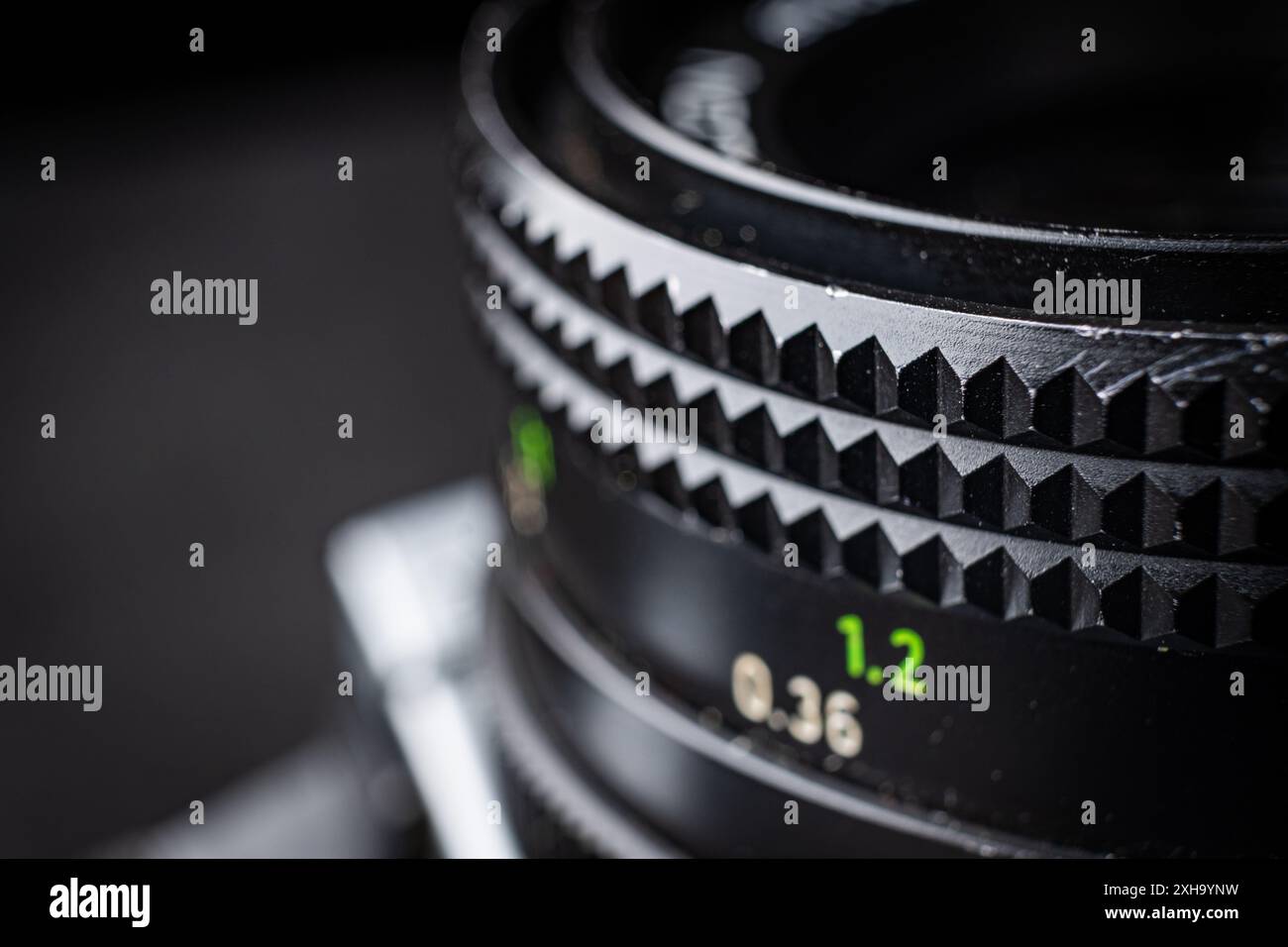 Close-Up of Vintage Camera Lens With Aperture Ring and Depth of Field ...