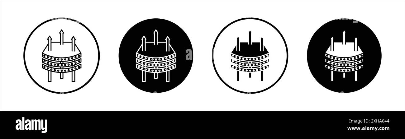 3 Breathable layers icon Vector symbol or sign set collection in black ...