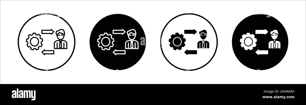 Approach icon Vector symbol or sign set collection in black and white ...