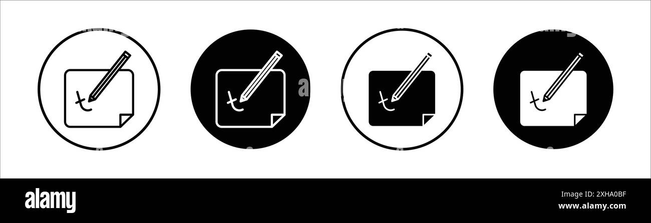 Annotation icon Vector symbol or sign set collection in black and white ...