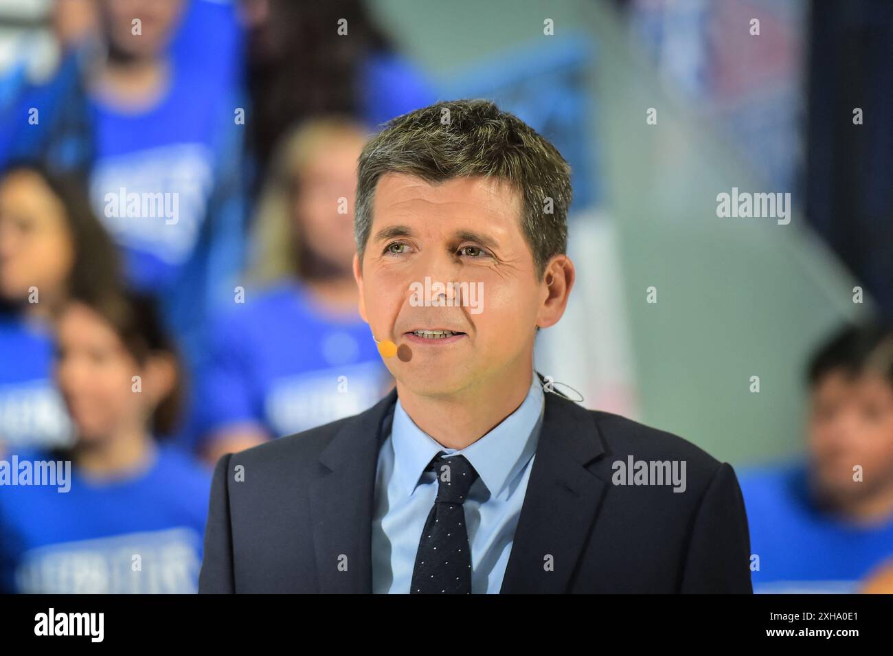 Paris, France. 12th July, 2024. French journalist and anchor Thomas ...