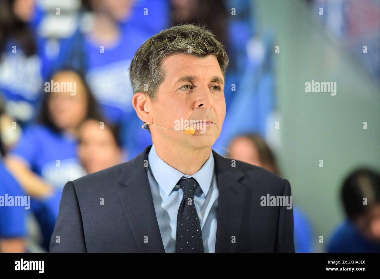 Paris, France. 12th July, 2024. French journalist and anchor Thomas ...