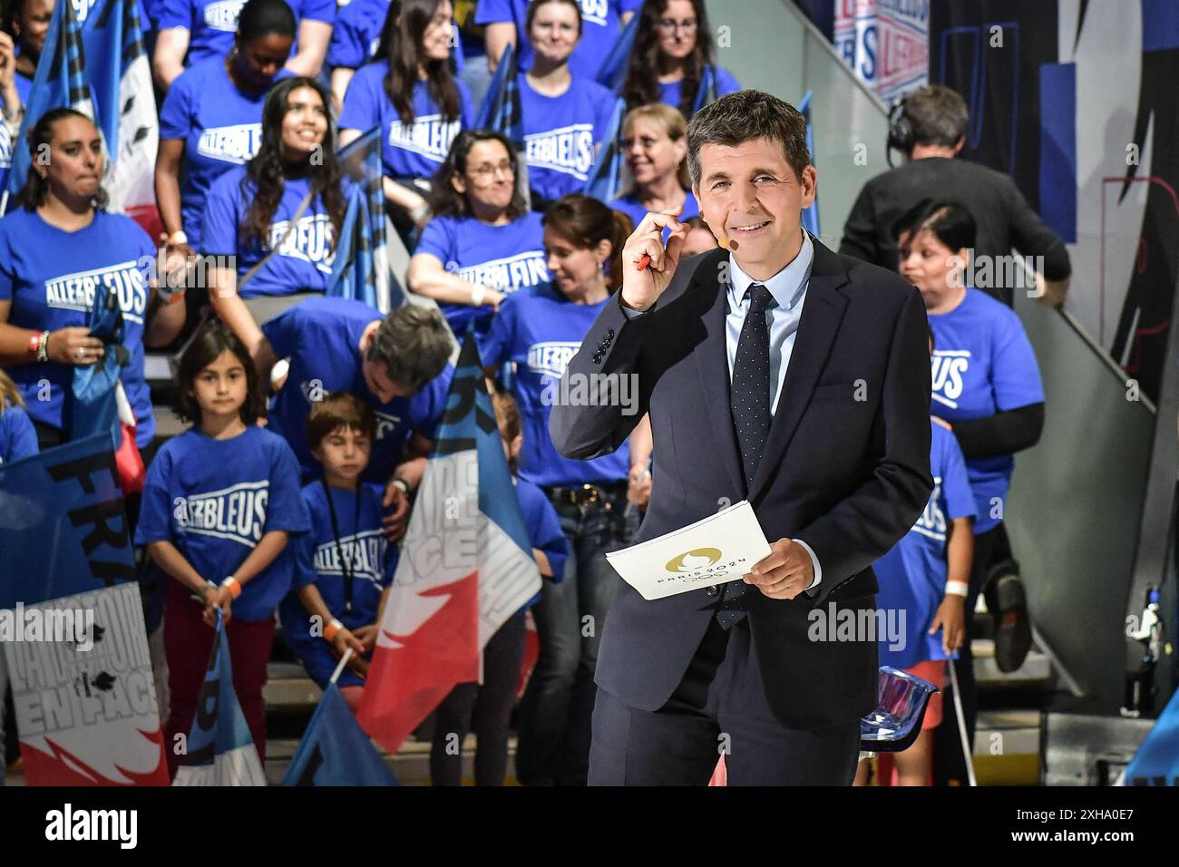 Paris, France. 12th July, 2024. French journalist and anchor Thomas ...