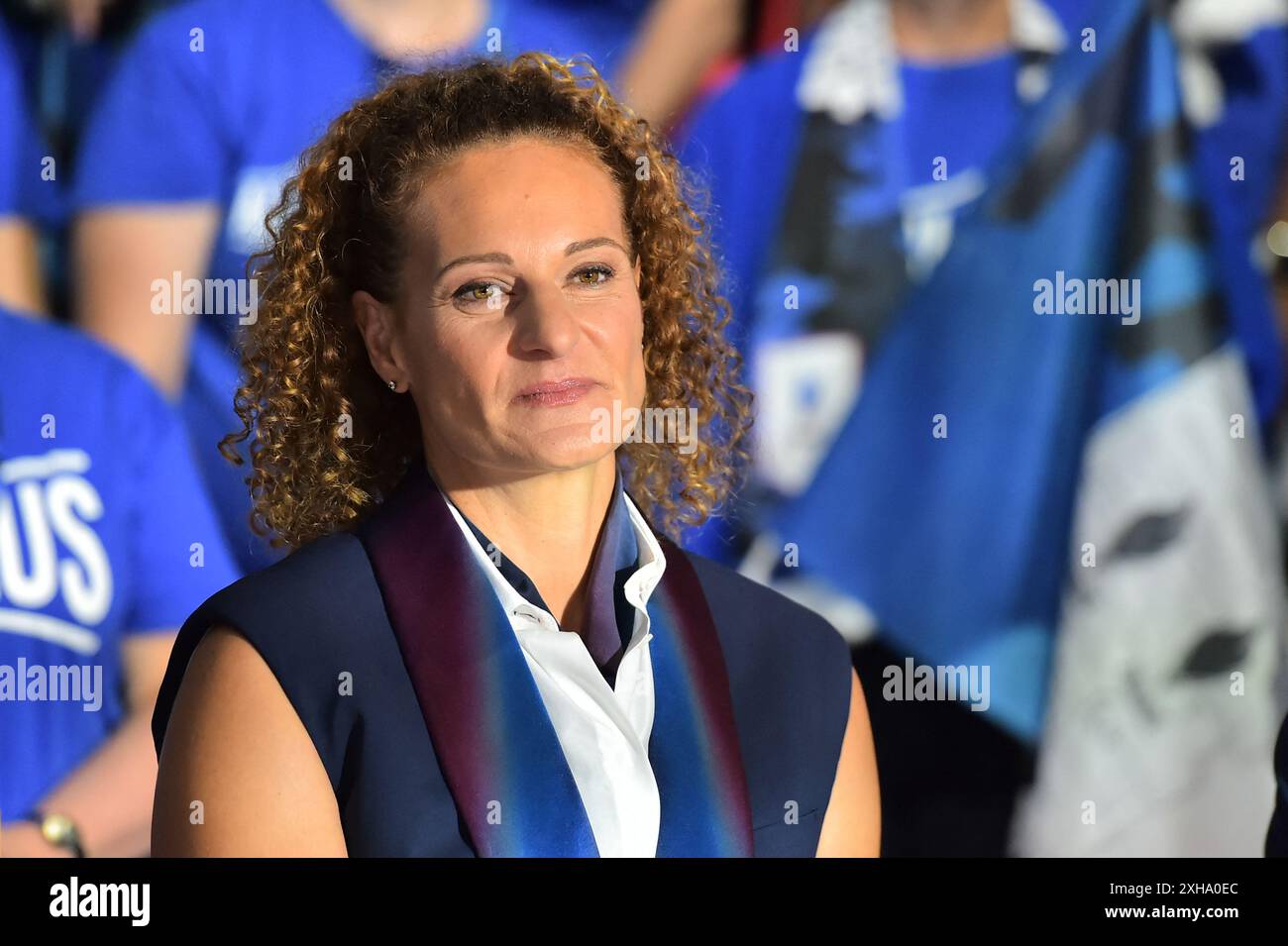 Paris, France. 12th July, 2024. French athlete Melina Robert-Michon ...