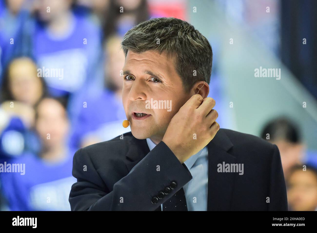 Paris, France. 12th July, 2024. French journalist and anchor Thomas ...