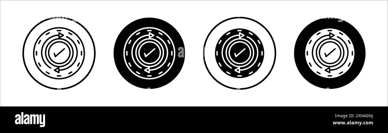 Consistency icon Vector symbol or sign set collection in black and ...