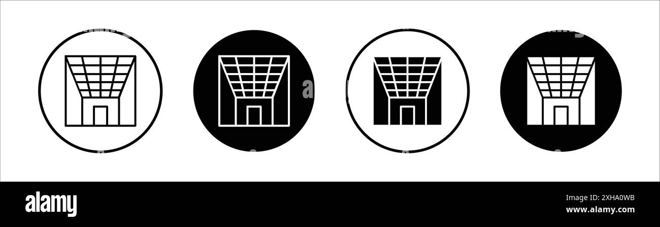 Ceiling frame icon Vector symbol or sign set collection in black and white outline Stock Vector ...