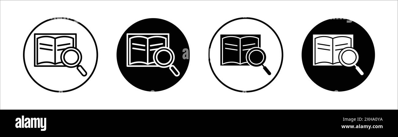 Defining Icon Vector Symbol Or Sign Set Collection In Black And White Outline Stock Vector Image